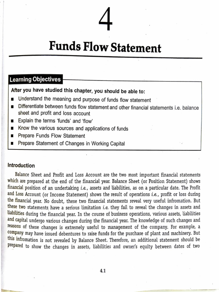 Fund Flow Part 1 | PDF | Debits And Credits | Cash Flow Statement
