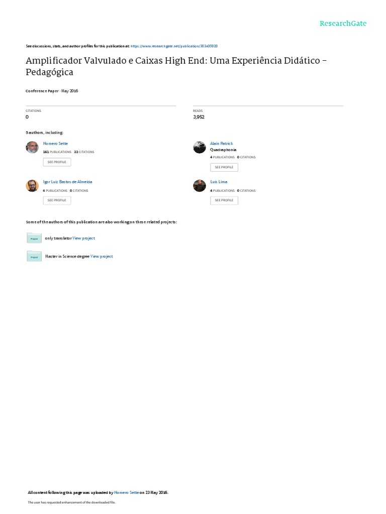 Aes 2016 Tube Amp | PDF | Tubo de vácuo | Eletrônicos