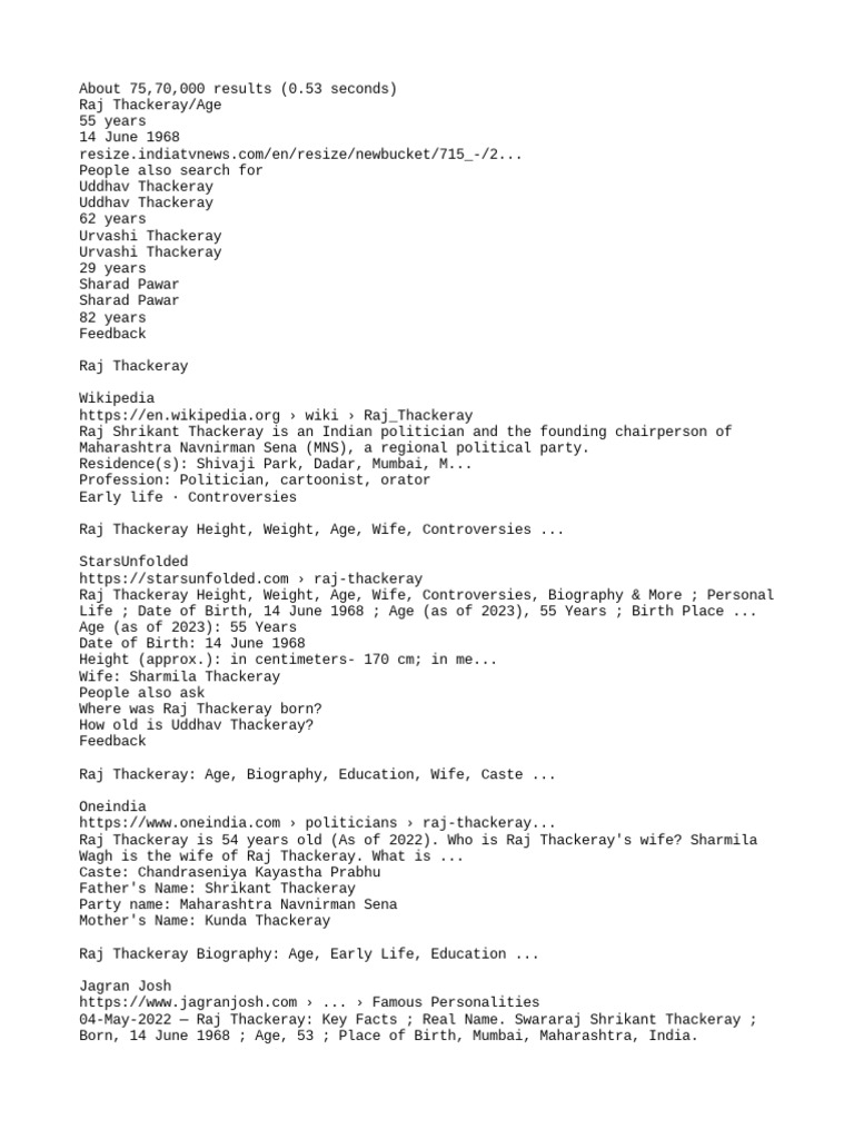 Raj Thackeray Database | PDF | Politics Of India