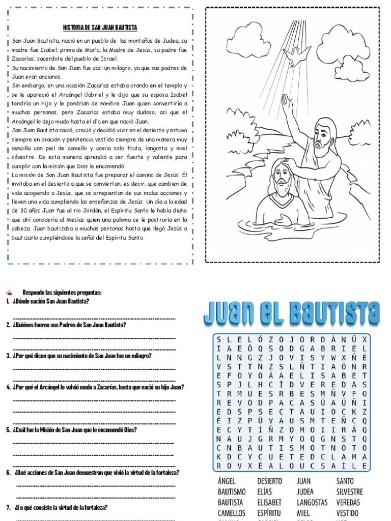 Practica - Historia de San Juan Bautista | PDF | Juan el Bautista