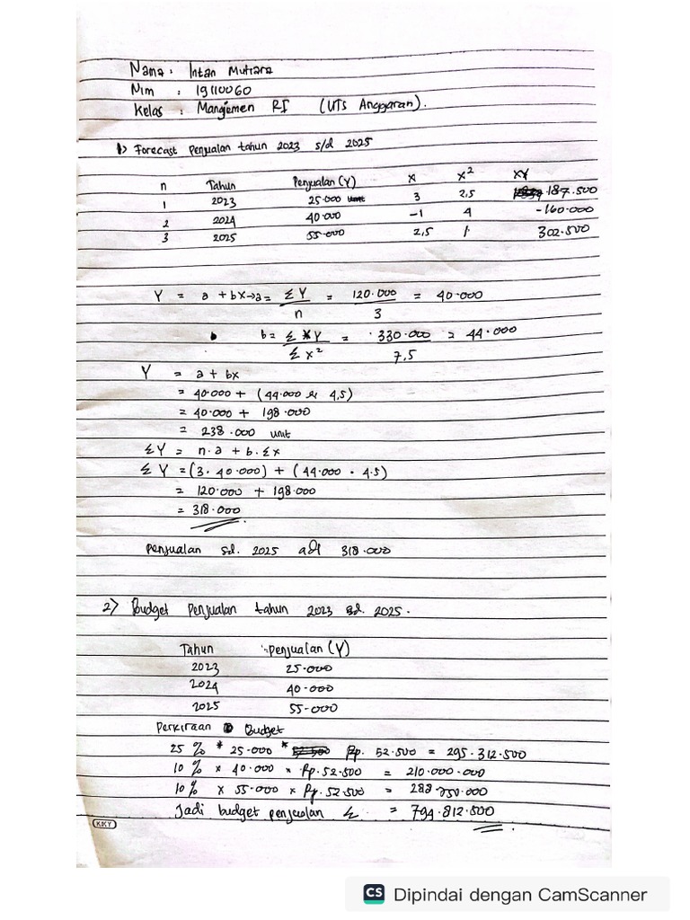 Intan Mutiara UTS Anggaran 19110060 | PDF