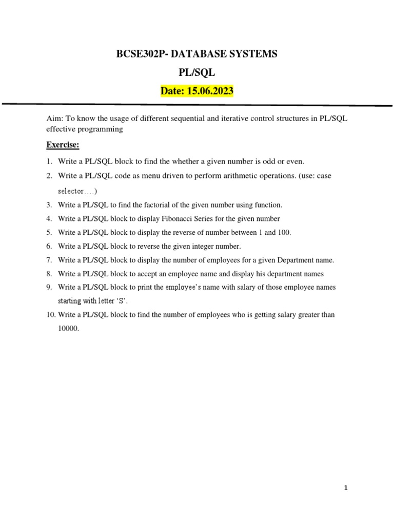 DBMS Lab Ass 4 QP | PDF DBMS Lab Ass 4 QP | PDF