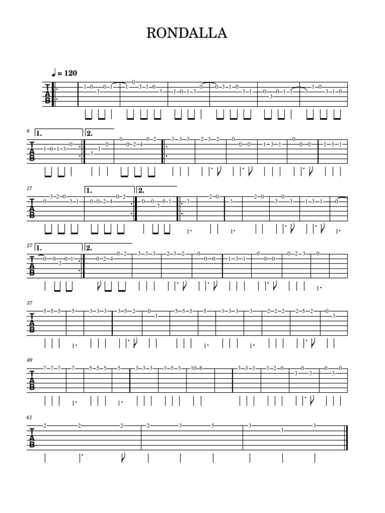 Rondalla Tab | PDF