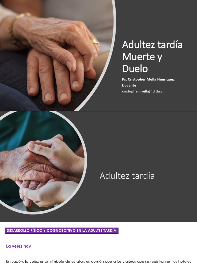 U2C5 - Adultez Tardía. Muerte y Duelo. | PDF | Adultos | Vejez