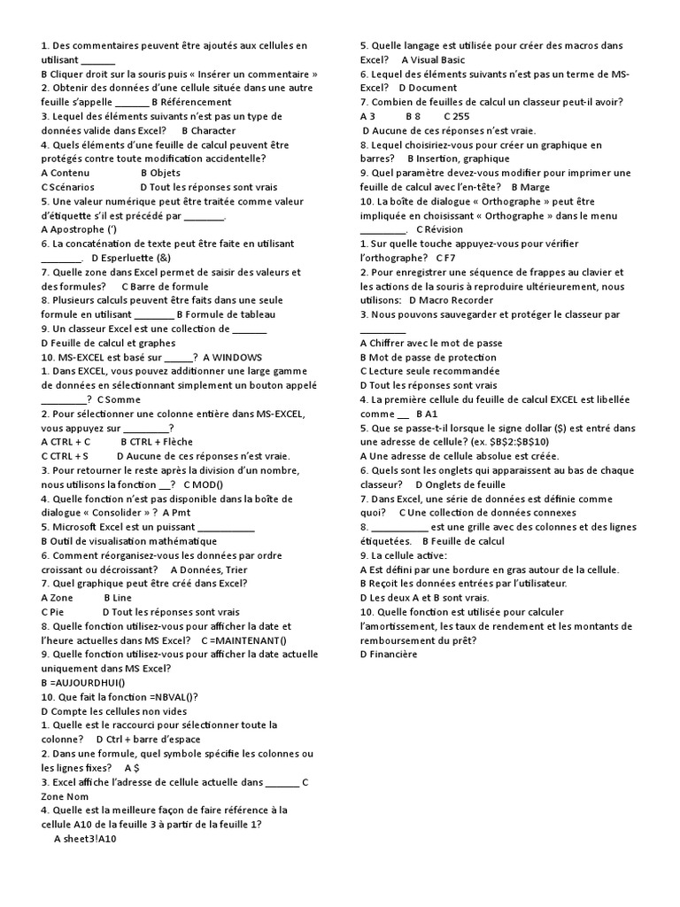 Informatique | PDF | Microsoft Excel | Microsoft Access