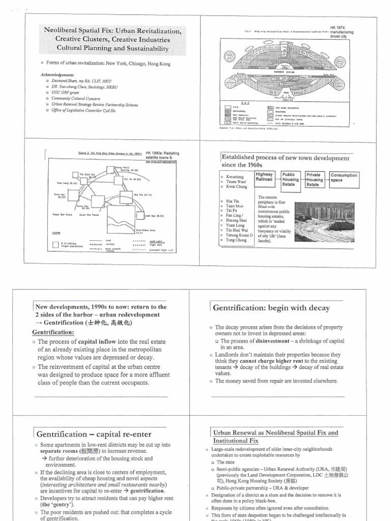 Slides - Neoliberal Spatial Fix - Urban Revitalise, Creative Clusters ...