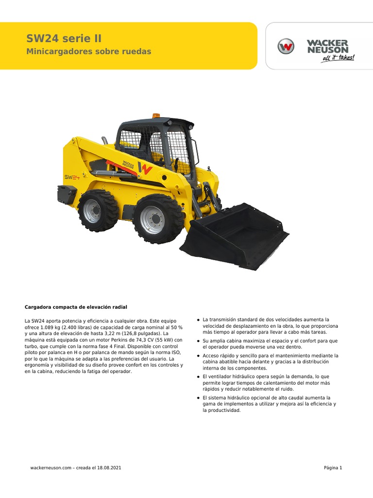 WackerNeuson SW24 Serie II Es | PDF | Coche | Vehículos