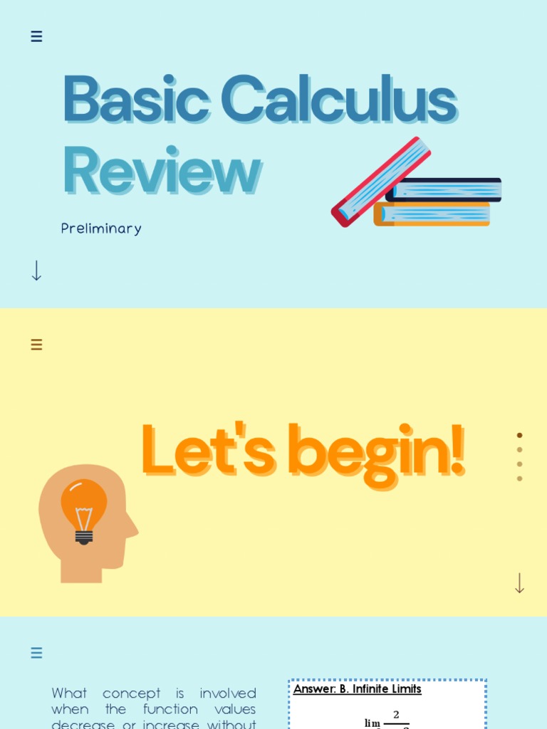 Basic Calculus Achievement Exam Reviewer Pdf Derivative Maxima