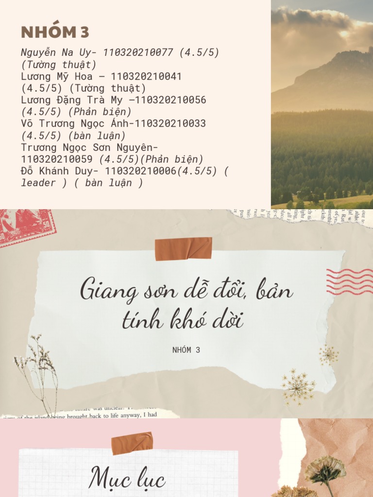 Giang Sơn Dễ Đổi Bản Tính Khó Dời | PDF