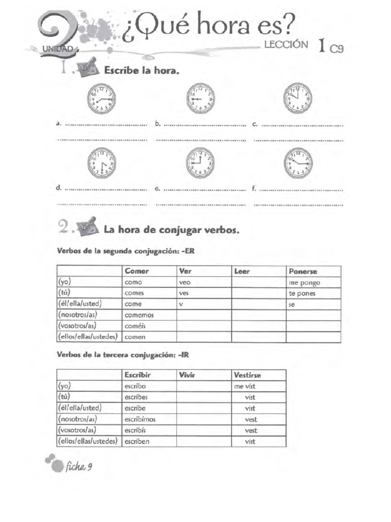 Verbos de La Rutina | PDF | Grammatical Number | Linguistic Morphology