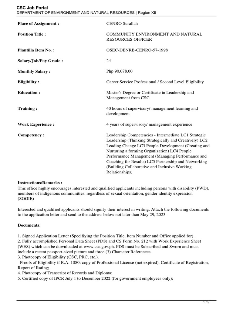 Department of Environment and Natural Resources-Community Environment ...