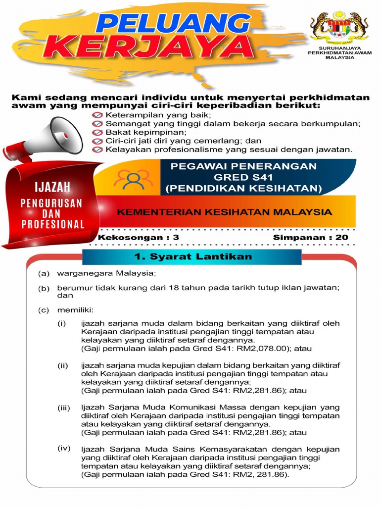 IKLAN-SPA9 PG-KKM Pegawai Penerangan Gred S41 | PDF