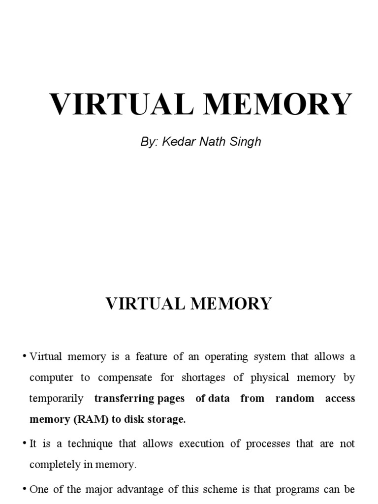 Lecture Virtual Memory Unit 5 | PDF | Computer Data Storage | Process (Computing)