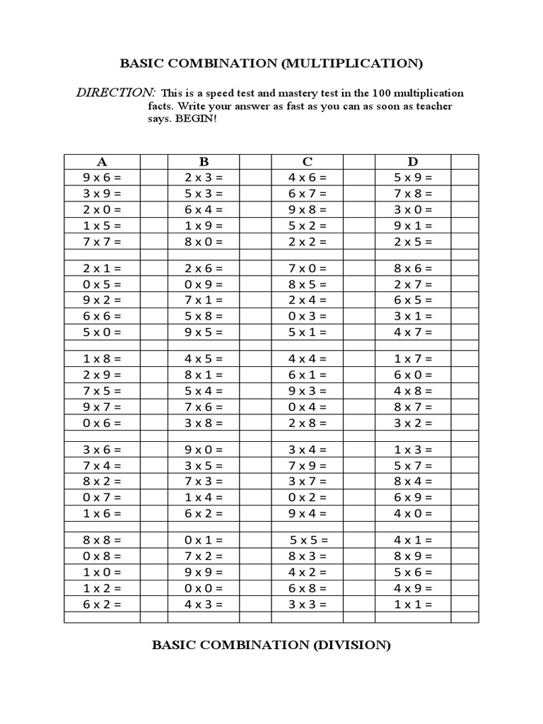 Basic Combination | Download Free PDF | Mathematics | Arithmetic