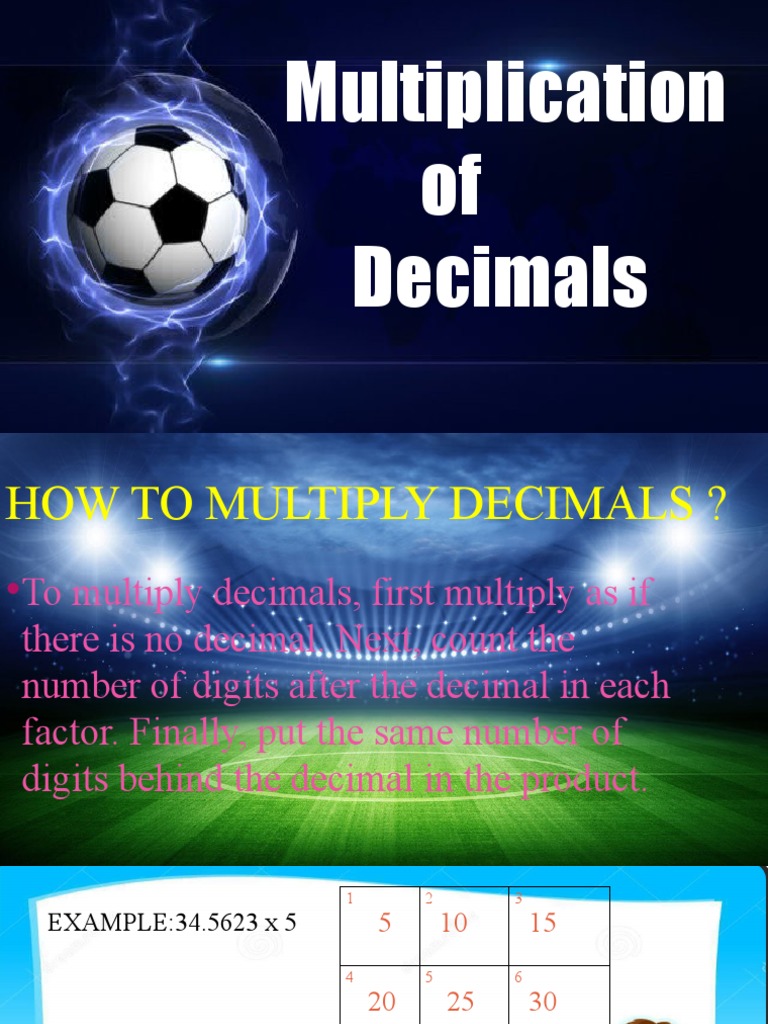Multiplication of Decimal Year 5 | PDF | Multiplication | Decimal