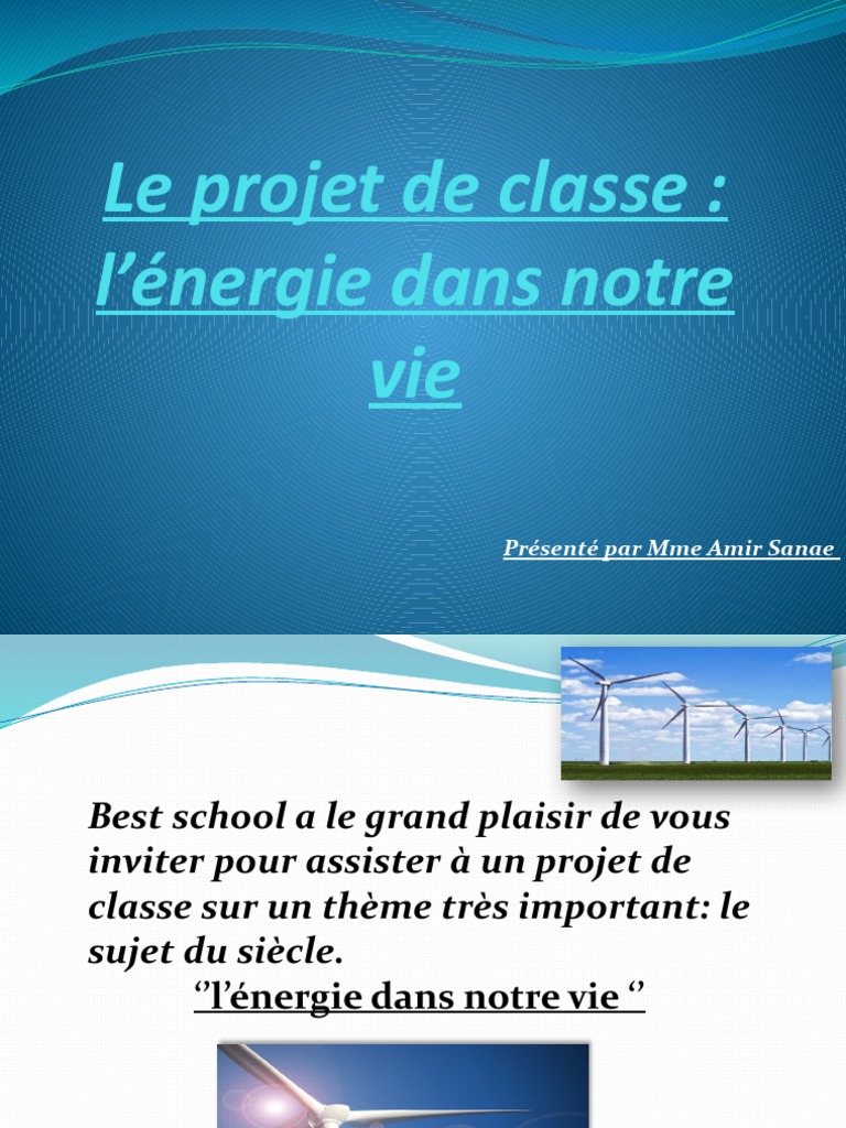 Le Projet de Classe | PDF