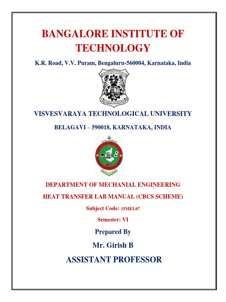 FINAL HMT - Lab Manual | PDF | Heat Transfer | Convection