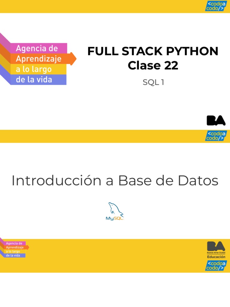 Clase 22. SQL 1 - 4 | PDF | SQL | Bases de datos