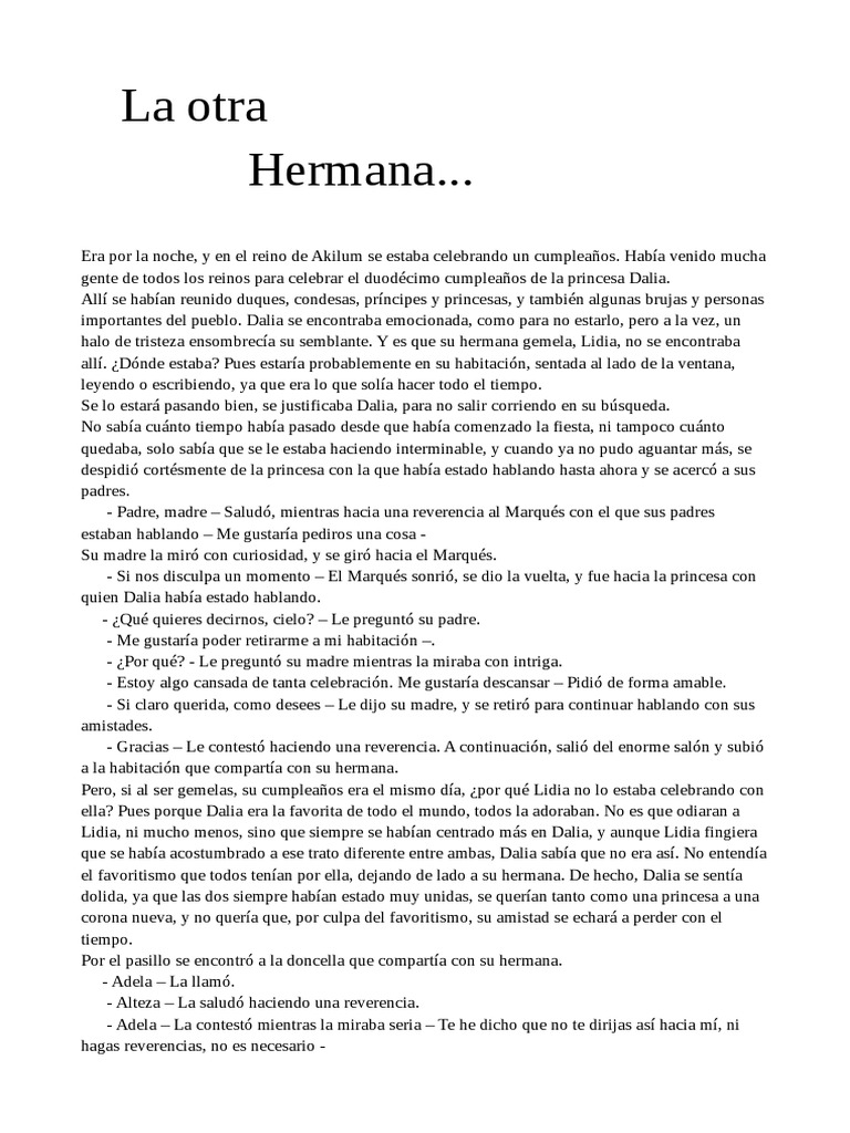 La Otra Hermana... | PDF | Cumpleaños