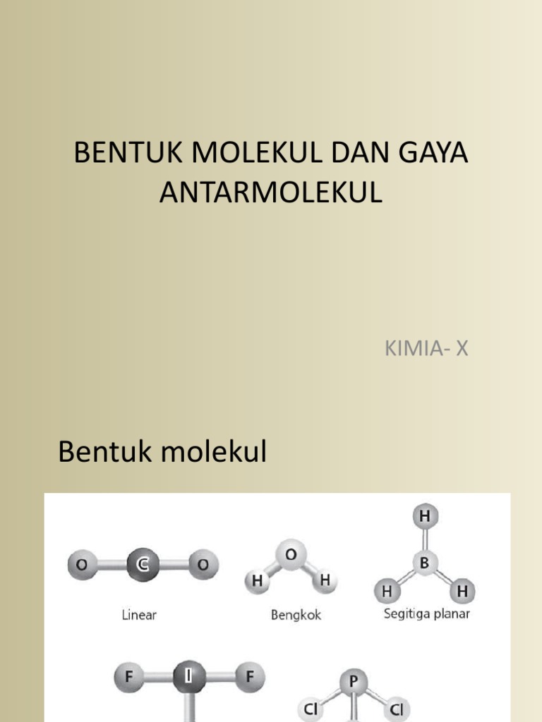 Bentuk Molekul Dan Gaya Antarmolekul | PDF