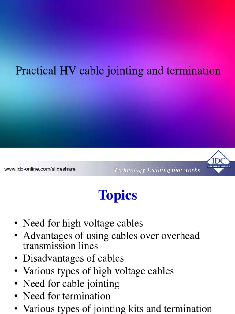 HV Cable Jointing and Termination Training | PDF | Electric Power ...