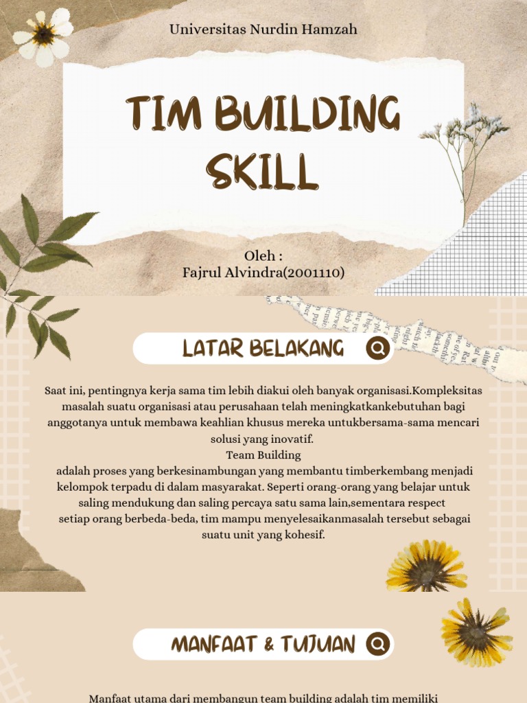 Tugas Tim Building Presentasi - Compressed | PDF