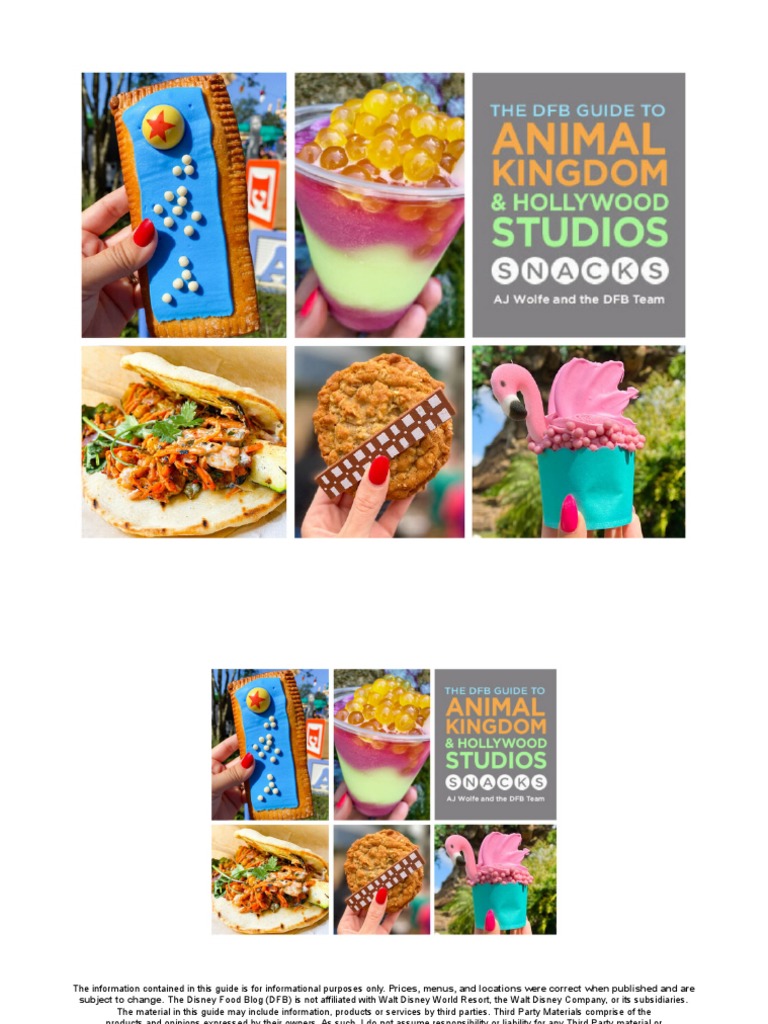 The DFB Guide To Animal Kingdom and Hollywood Studios Snacks | PDF ...