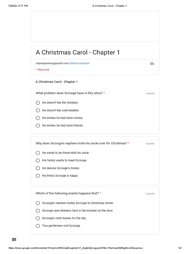 A Christmas Carol - Chapter 1 | Download Free PDF | Ebenezer Scrooge ...