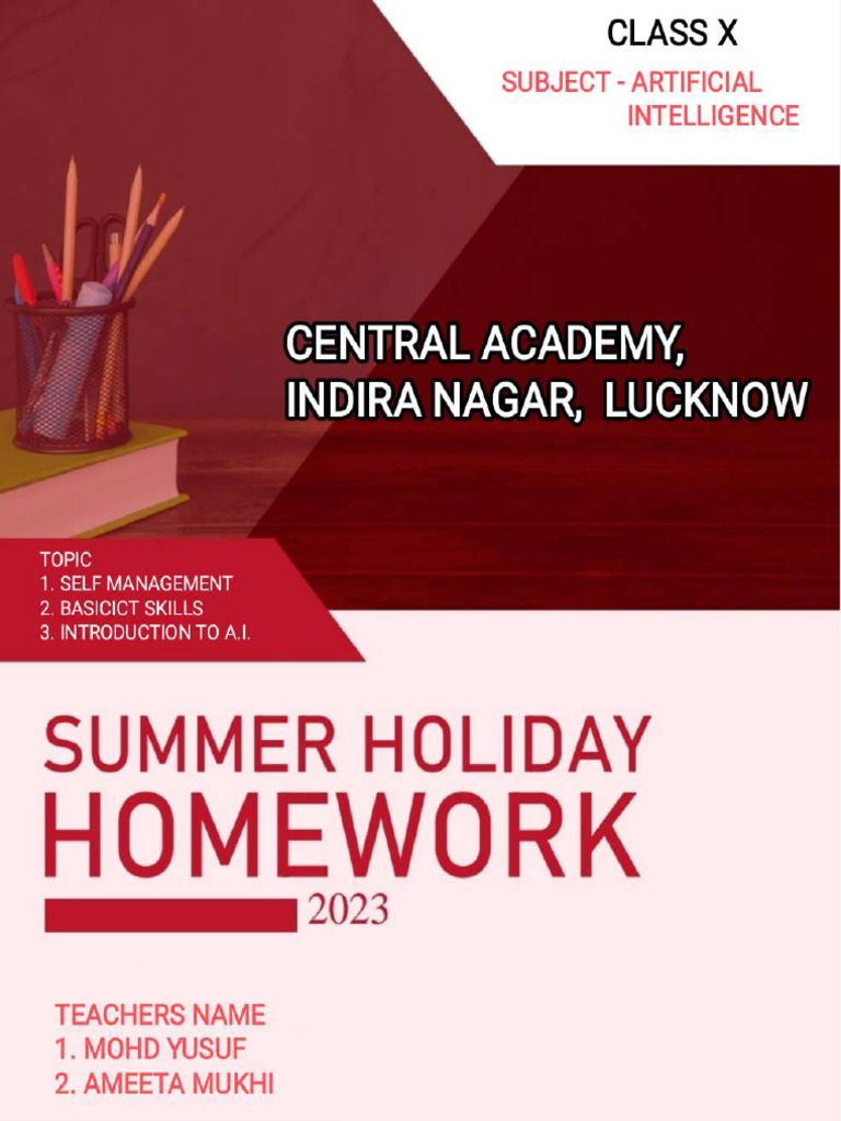Class 10 AI Holiday Homework Guide | PDF | Computing