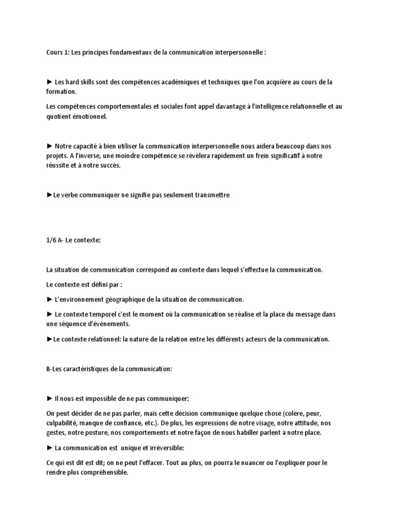 Document Oissaf PDF | PDF | la communication | Communication non verbale