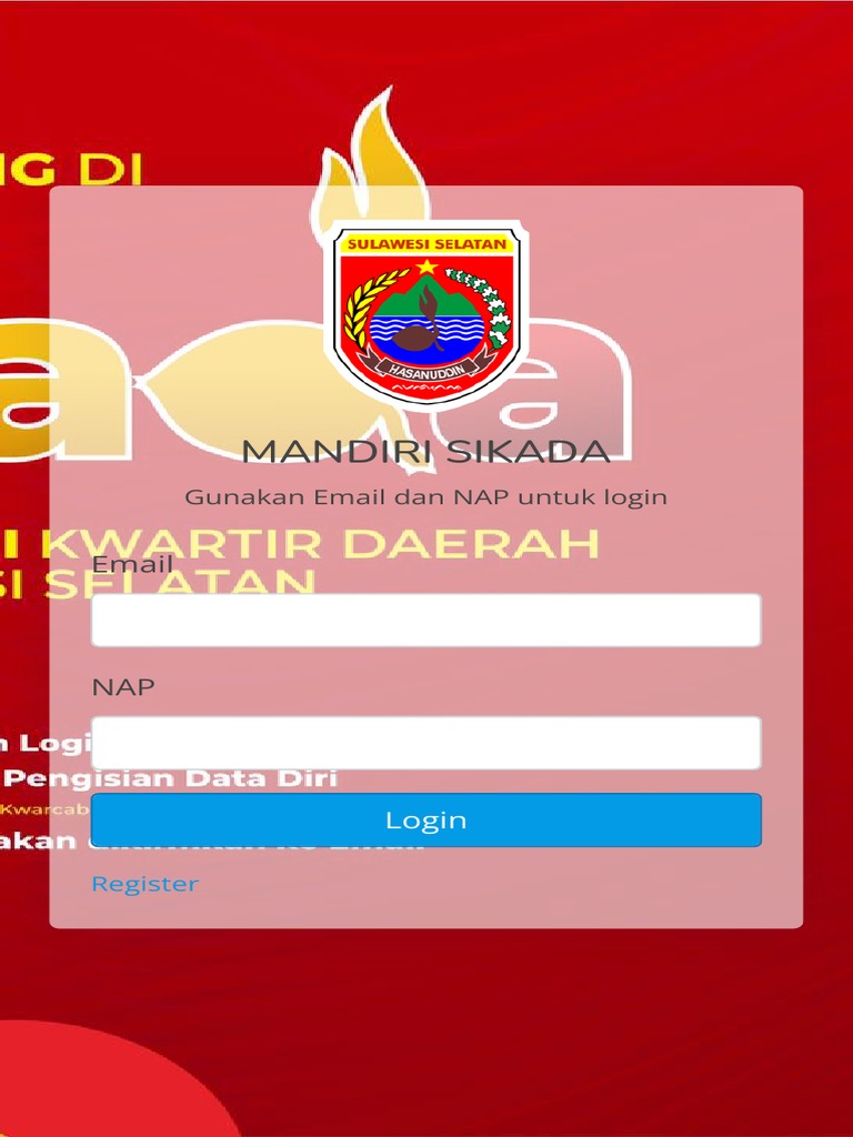 Login Mandiri-Sikada Pramukas Sulsel | PDF