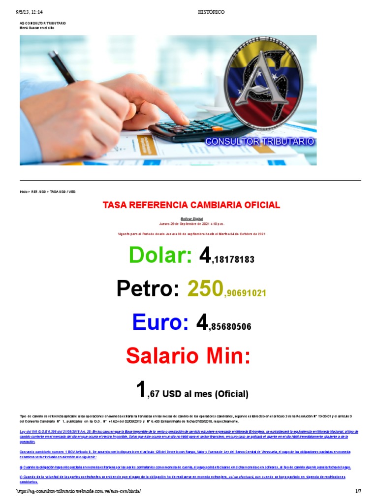 HISTÓRICO Dolar | PDF | Moneda | Economias