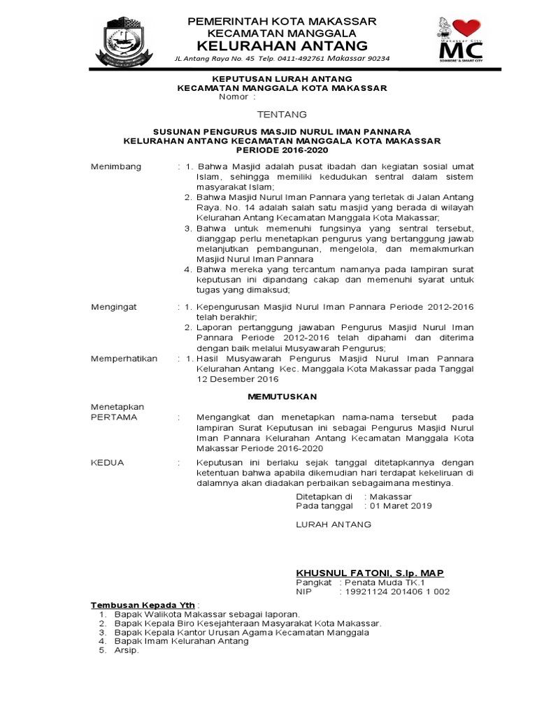Sk Pengurus Masjid | PDF