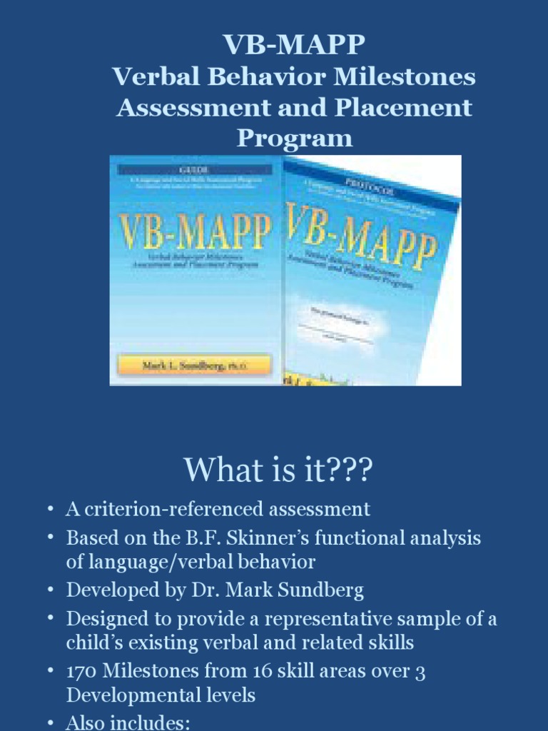 Dokumen - Tips VB Mapp Verbal Behavior Milestones Assessment and ...