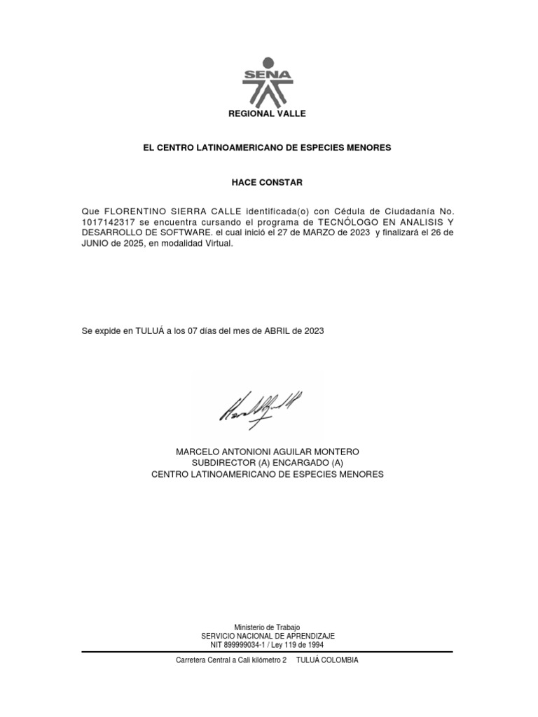 Constancia Virtual | PDF