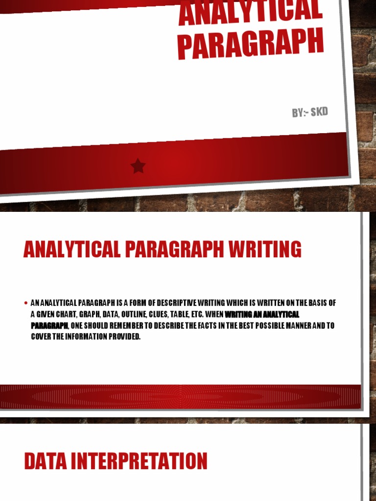 Writing Effective Analytical Paragraphs | PDF | Chart | Data