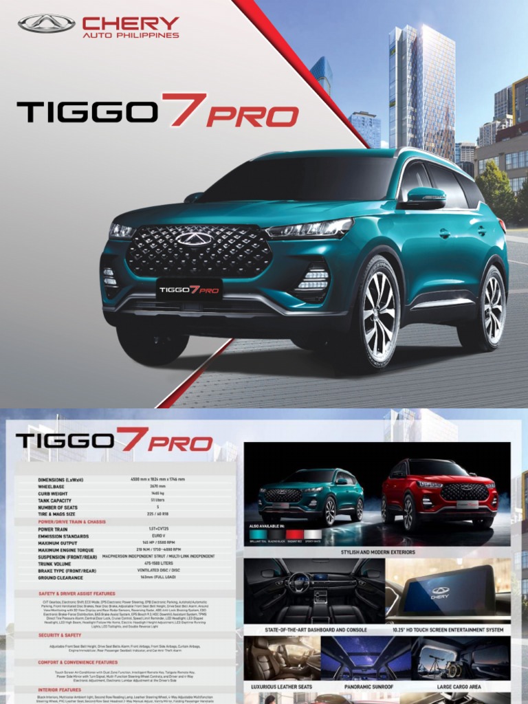 Tiggo 7 Pro Brochure | PDF
