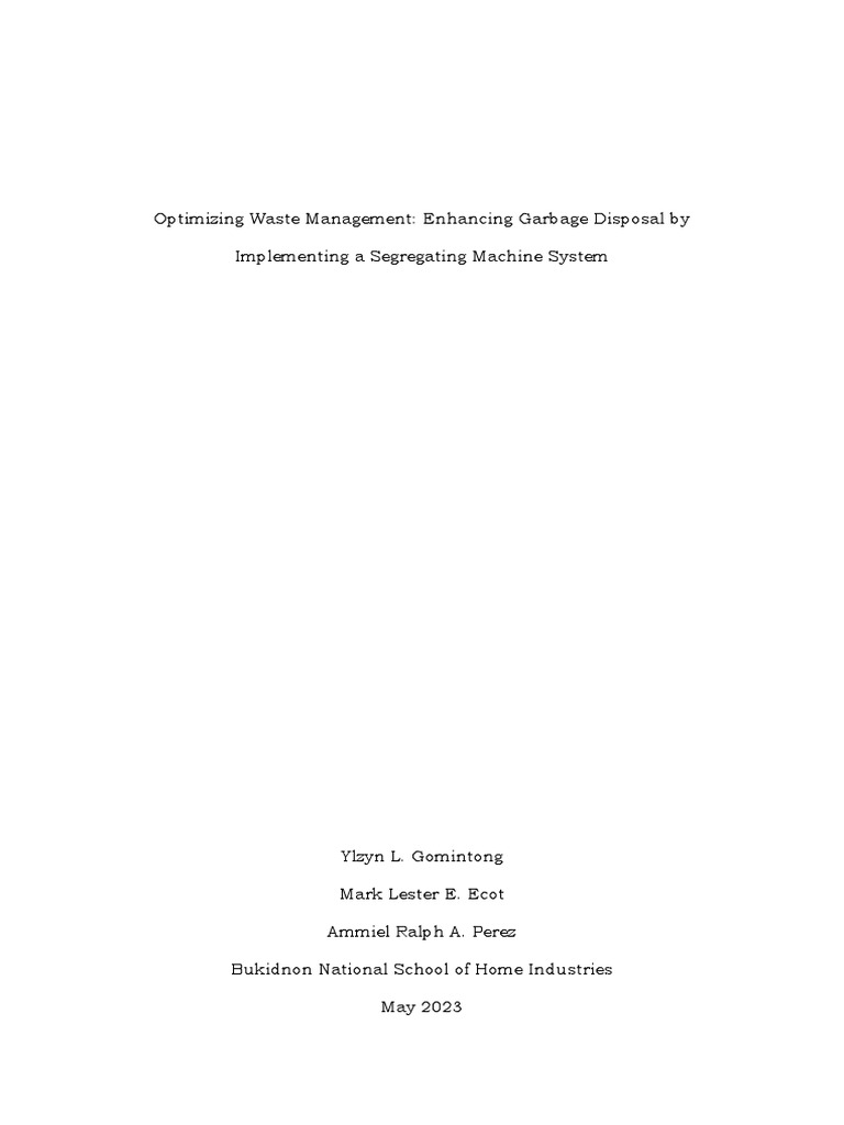 Waste Segregation Tech for Urban Areas | PDF | Waste Management | Waste