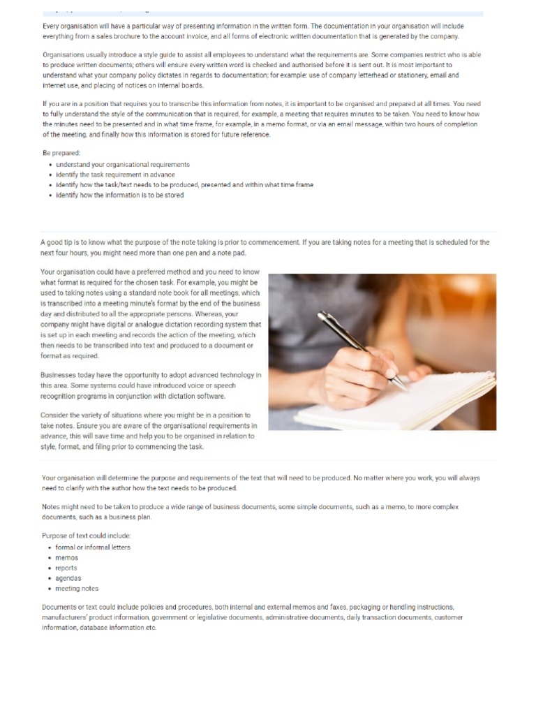 Transcription Produce Text From Notes | PDF