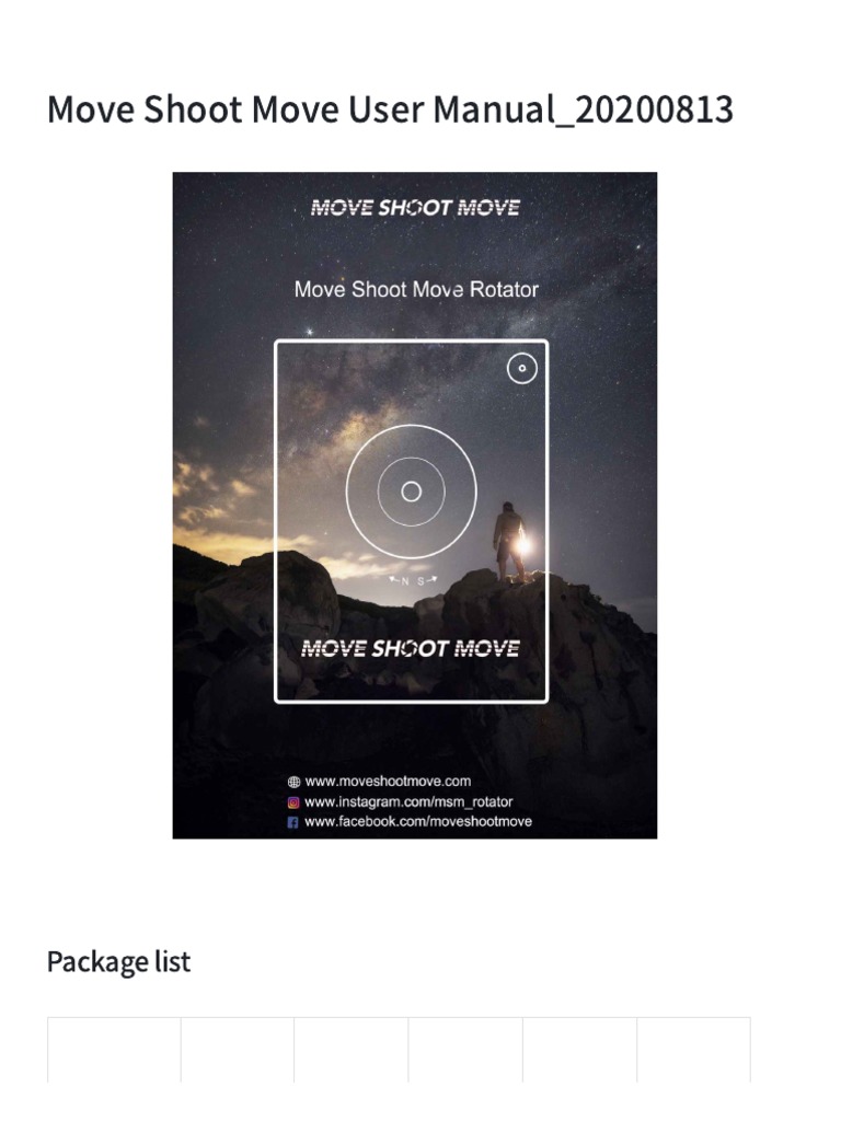 Move Shoot Move User Manual 20200813 | PDF | Optical Devices | Imaging