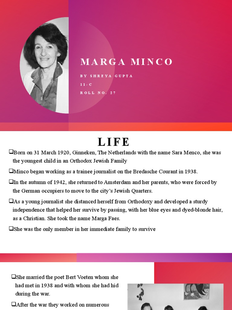 Marga Minco | PDF | Ethnoreligious Groups | The Holocaust