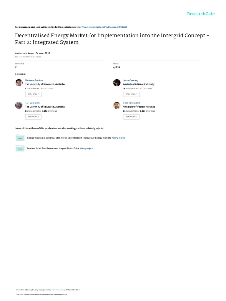 87 Australia Decentralised Energy Market For Implementation Into The ...