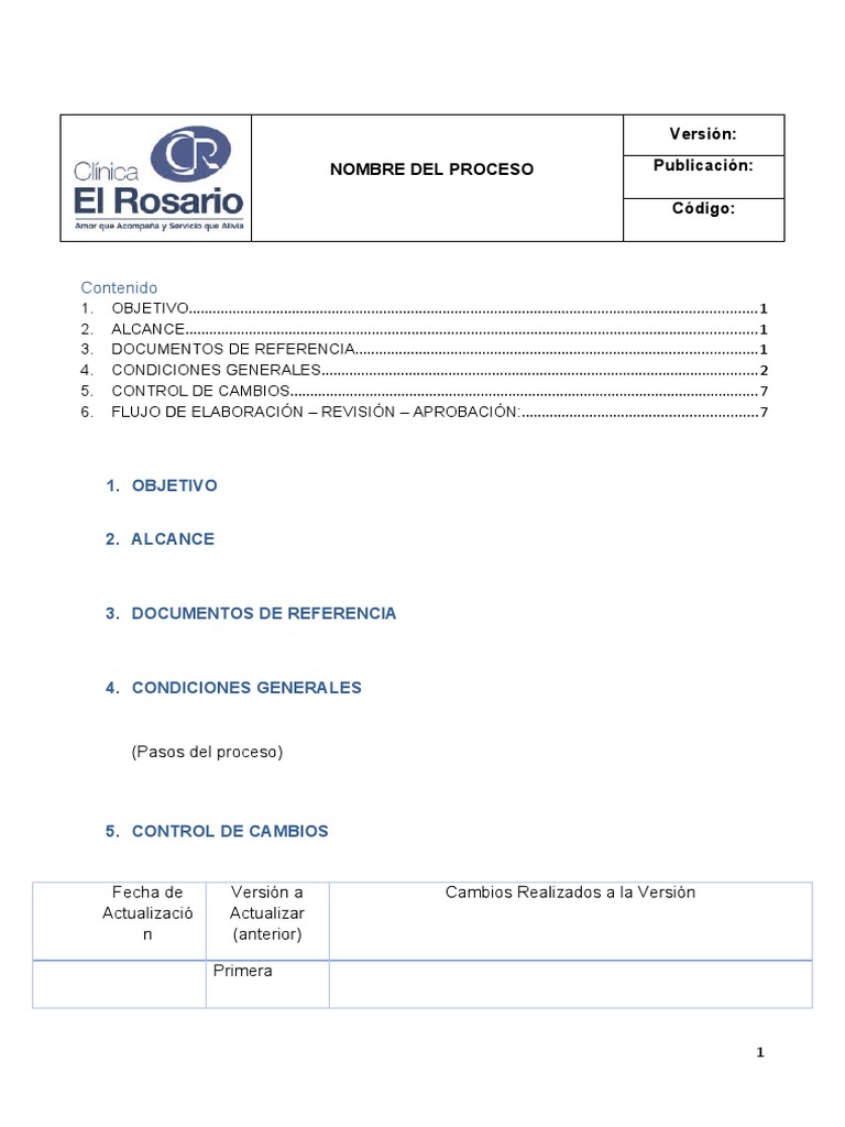 Plantilla para Documentar Procesos | PDF