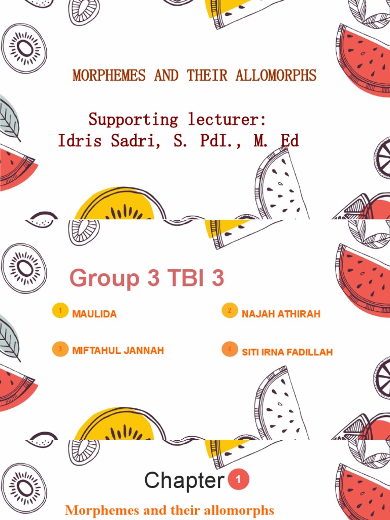 Group 3 - Morphemes and Their Allomorphs | PDF | Morphology ...
