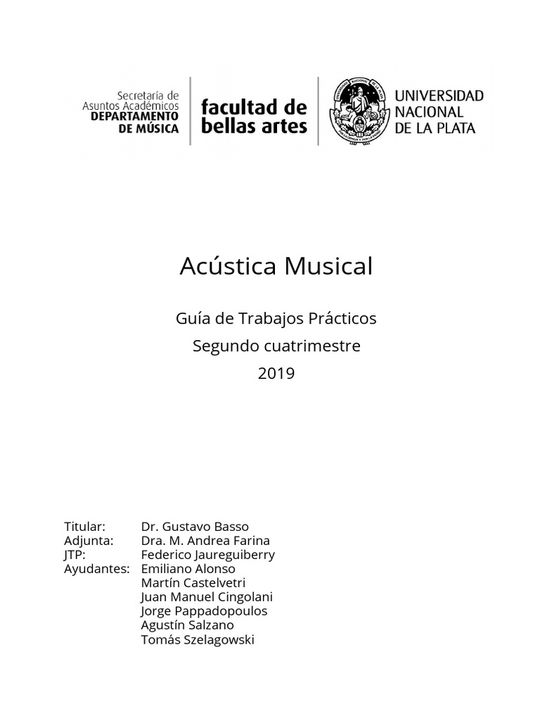 Guía de Prácticos de Acústica Musical | PDF | Instrumentos de cuerda ...