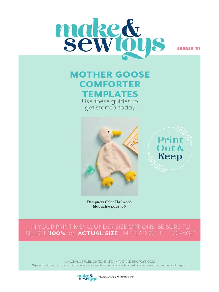 Mother Goose Comforter Templates | PDF