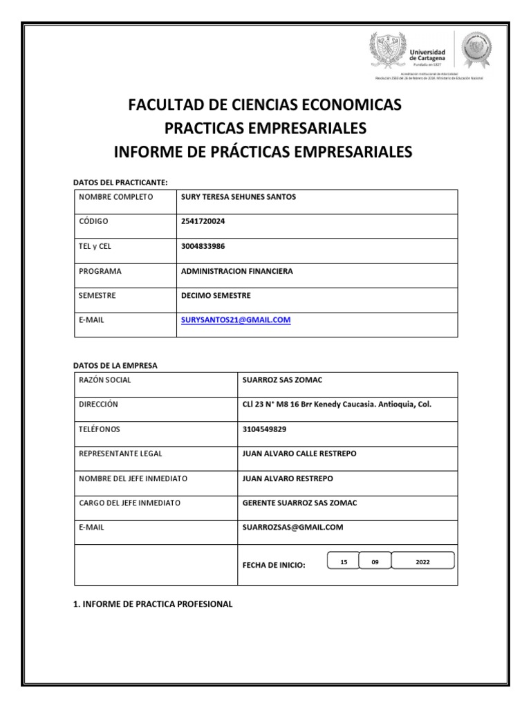 Informe Final | PDF | Contabilidad | Estado financiero