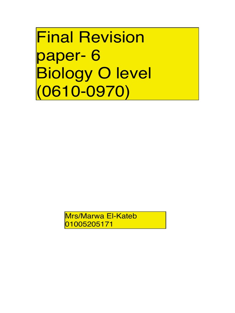 Paper 6 Final Revision | PDF
