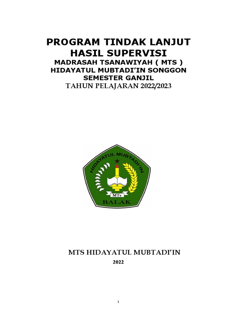 Program Tindak Lanjut Supervisi Himub | PDF