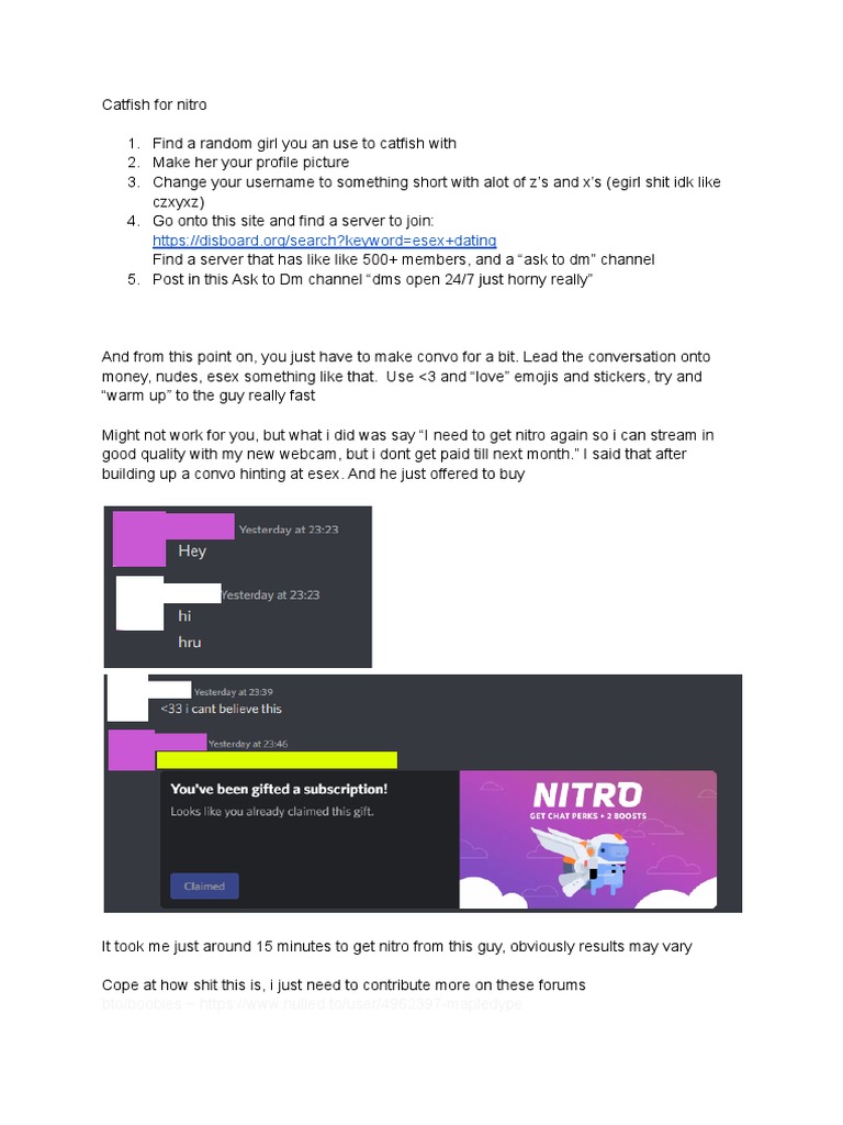 Get Nitro in 20 Minutes by Catfishing | PDF | Games & Activities